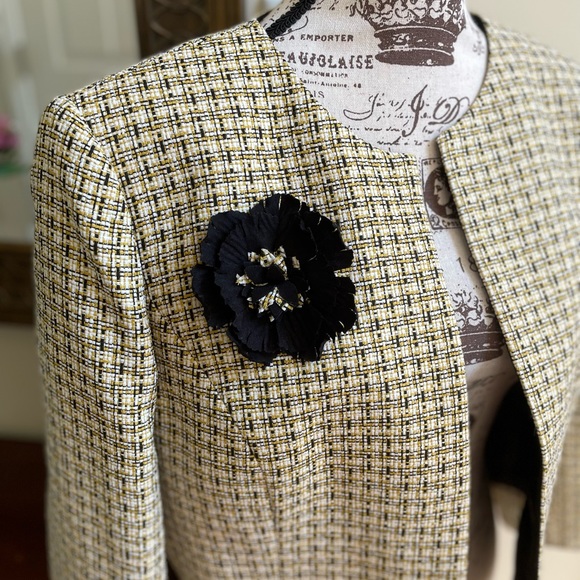 Evan Picone | Jackets & Coats | Evan Picone Open Tweed Blazer Suit ...
